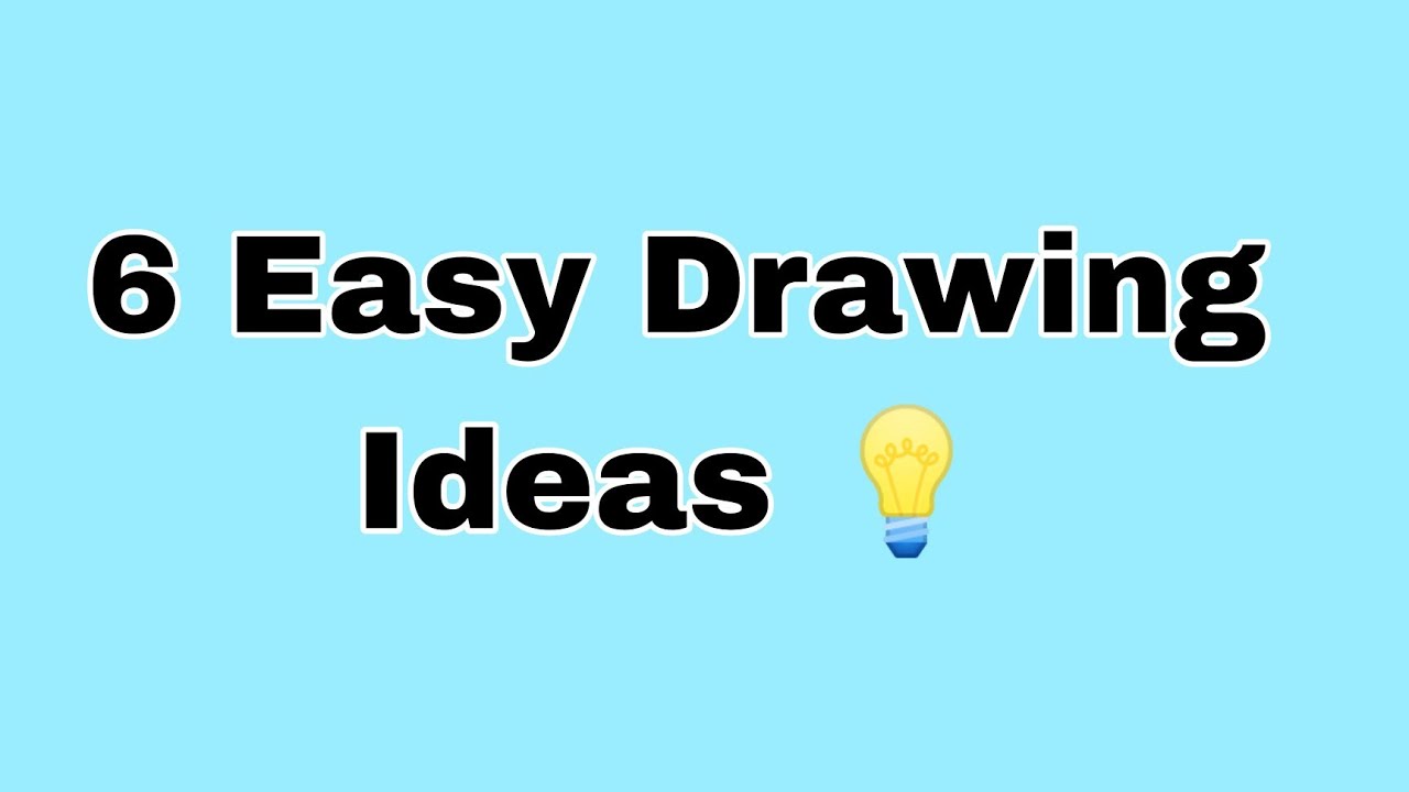 6 Easy Drawing Ideas 💡| For Beginners step by step | Easy Drawing ...