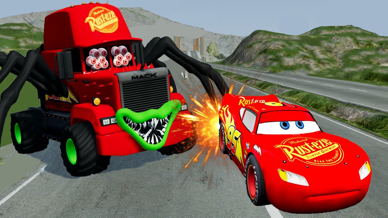 Lightning Mcqueen Epic Monster Bosses Chase and Escape #5 - YouTube