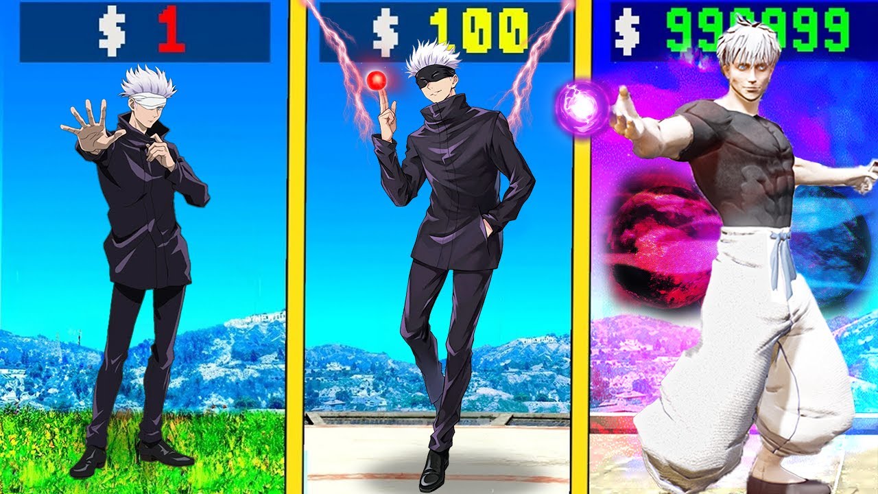 $1 GOJO to $1,000,000,000 SATORU GOJO in GTA 5 - YouTube