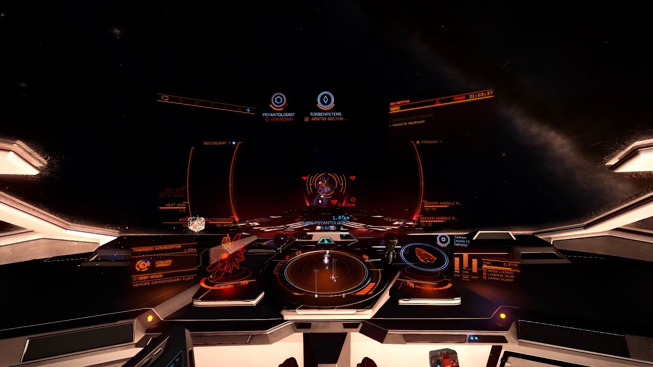 Thargoid Cyclops down to 60%! - [Elite Dangerous] - YouTube