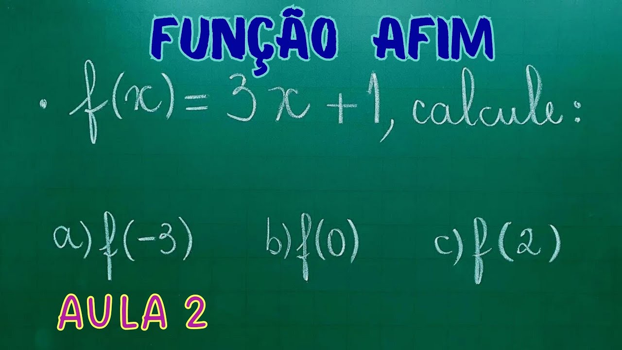 Valor NumÉrico De Uma FunÇÃo Afim FunÇÃo Do 1º Grau Aula 2