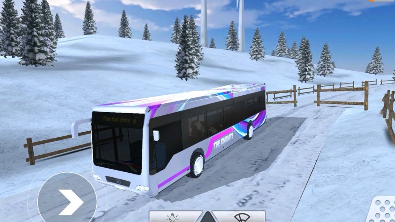 New Modern Bus Game ! 3D Bus simulator ! Ice Road ! Heavy Driver ...