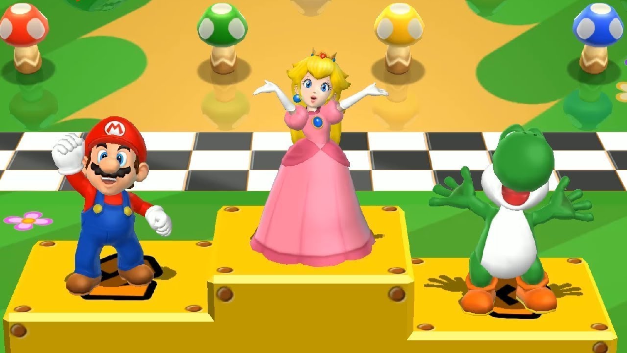 Mario Party 9 - Step It Up - Mario vs Peach vs Yoshi - YouTube