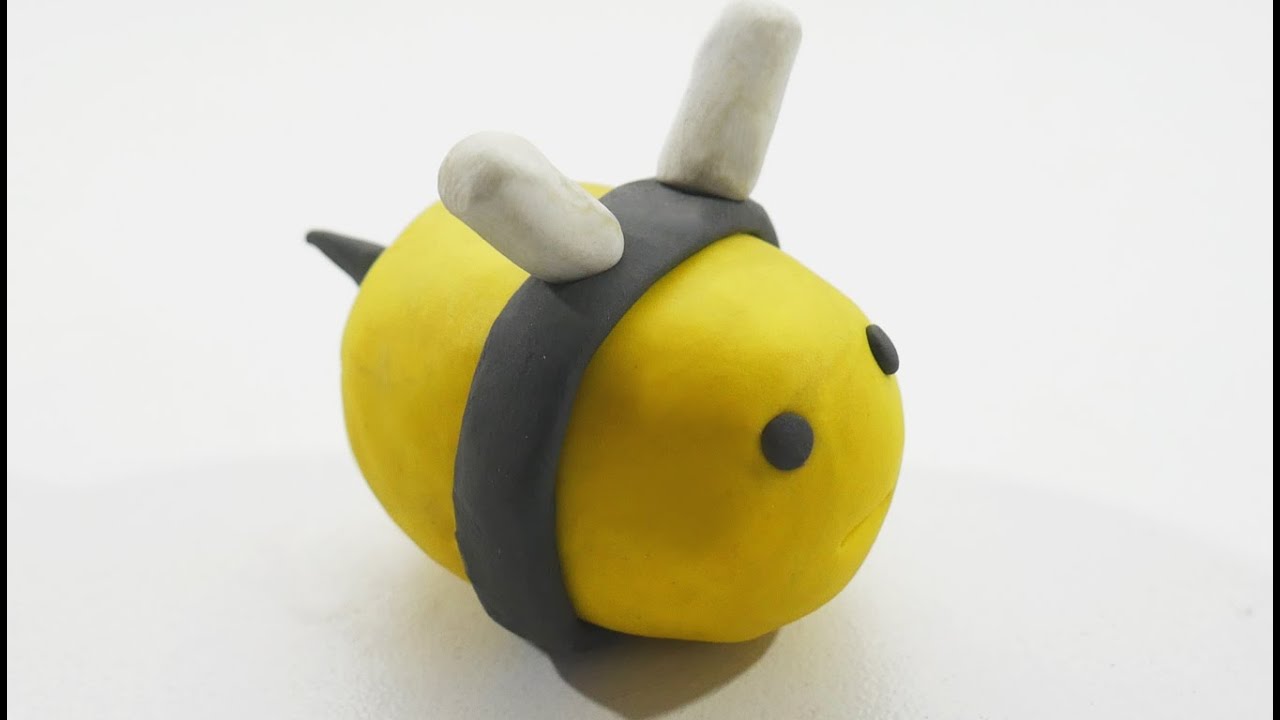 How to Make a Clay Bee 🐝 Step by Step Easy Tutorial Plasticine DIY ...