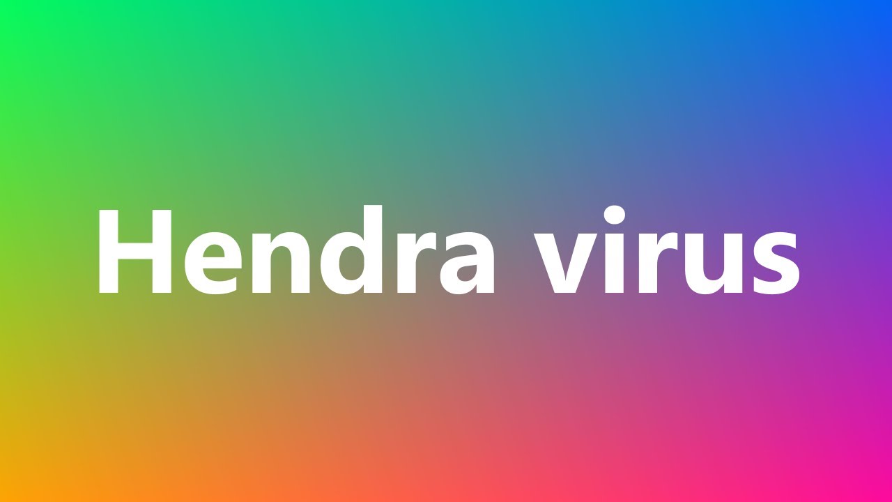 Hendra virus - Medical Meaning and Pronunciation - YouTube