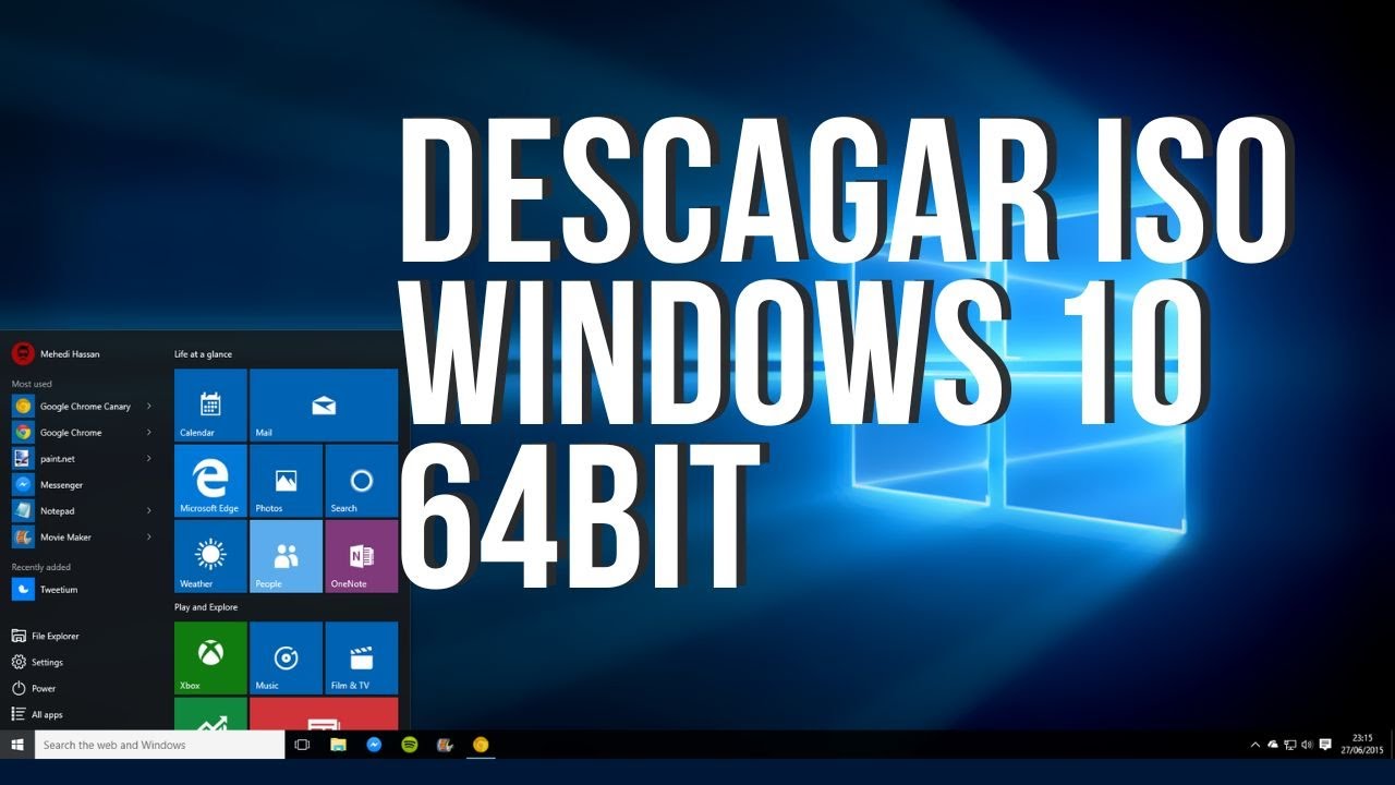 Como descargar iso de windows 10 64bit desde microsoft y crear memoria ...
