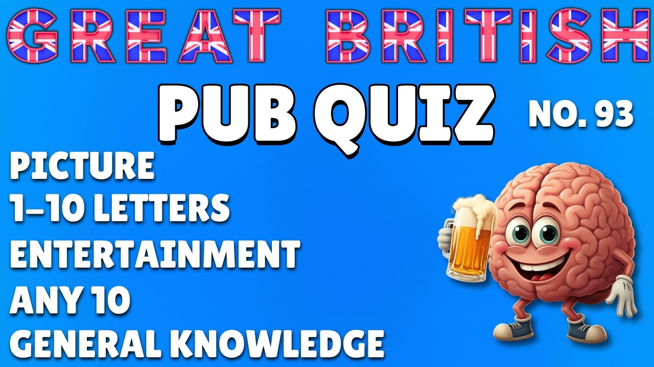 Great British Pub Quiz: Picture Round, 1-10 Letters, Entertainment, Any ...