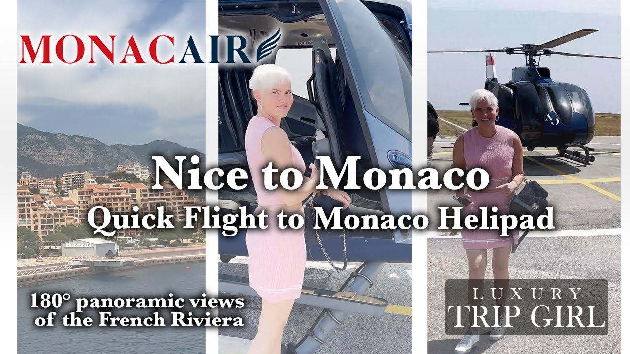 Monacair Helicopter Flight from Nice to Monaco! 7 Minutes into Monaco ...