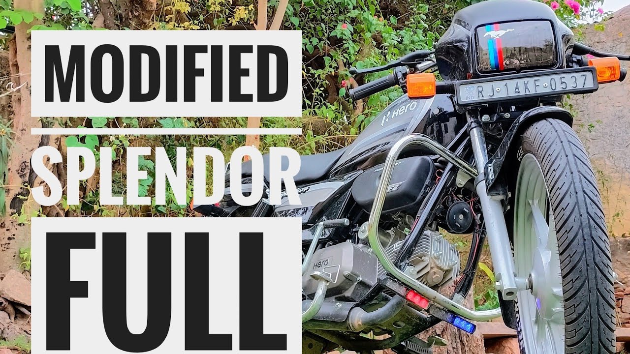 Splendor full modified | Pcr light in splendor 🔥#splendor #youtube ...