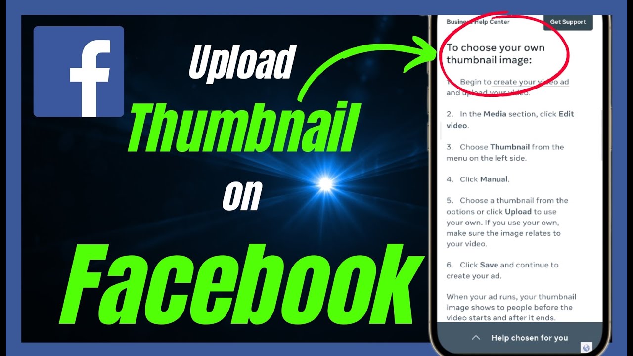 How To Upload Custom Thumbnail On Facebook 2024 - YouTube