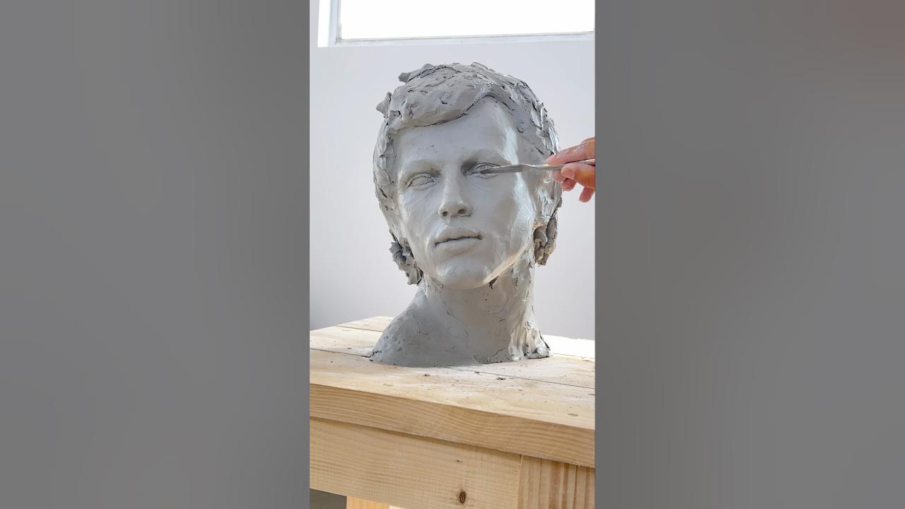 Clay sculpture portrait in progress #sculpting #howtosculpt # ...
