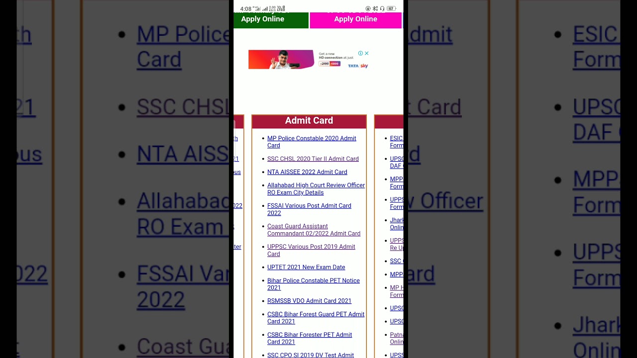 MP Police Constable Admit Card 2020 - YouTube