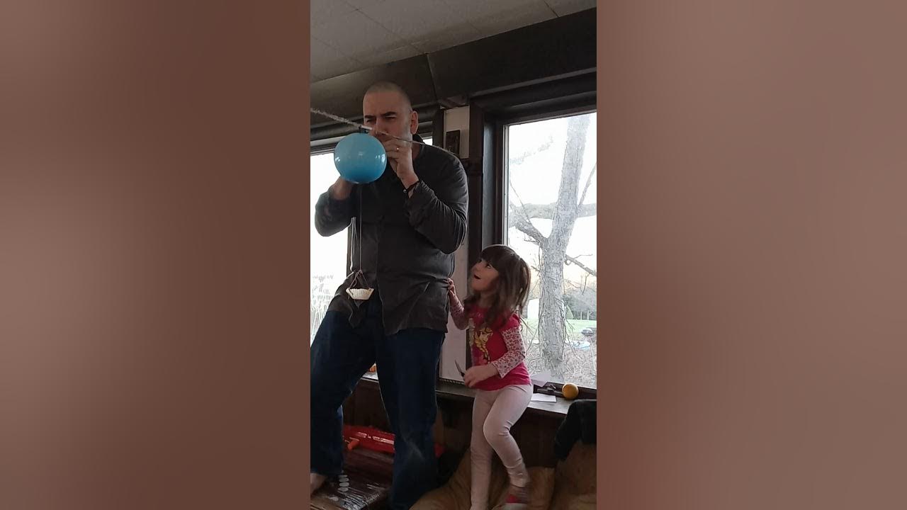 Balloon Zip line Part 1 - YouTube