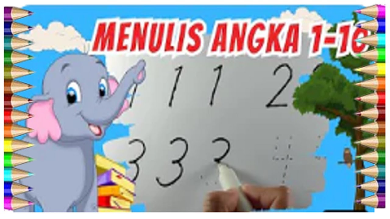 Belajar Menulis Angka 1-10 Dengan Bantuan Titik Titik - Anak TK # ...