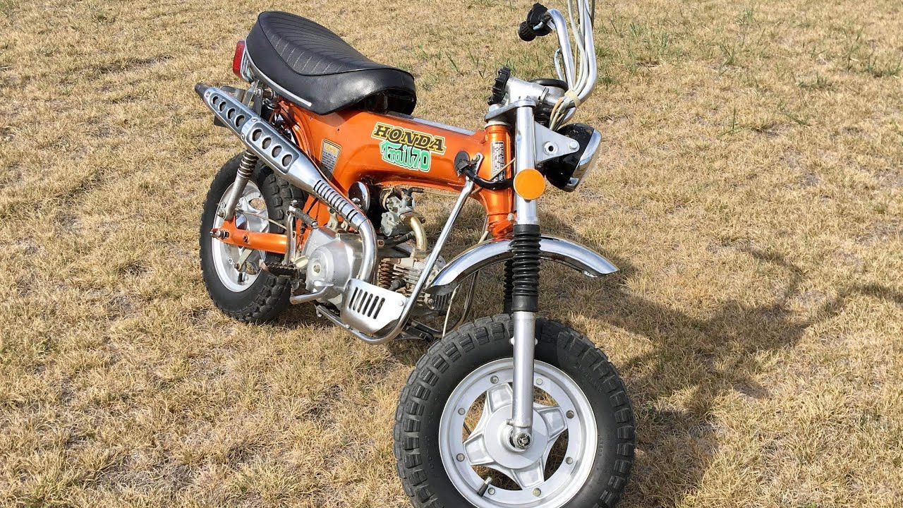 1974 Honda CT70 Candy Topaz Orange Start Up and Walk Around - YouTube
