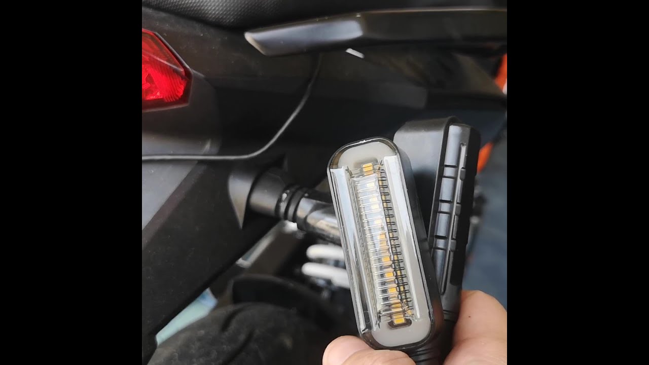 Installing LED turn indicators with DRL on the KTM Duke 390 - YouTube