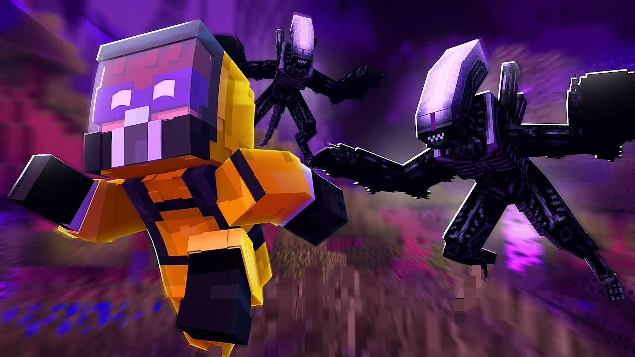 Minecraft: ALIEN VOADORES NOS ATACARAM!! *facehugger + morcego* Ep.45 ...