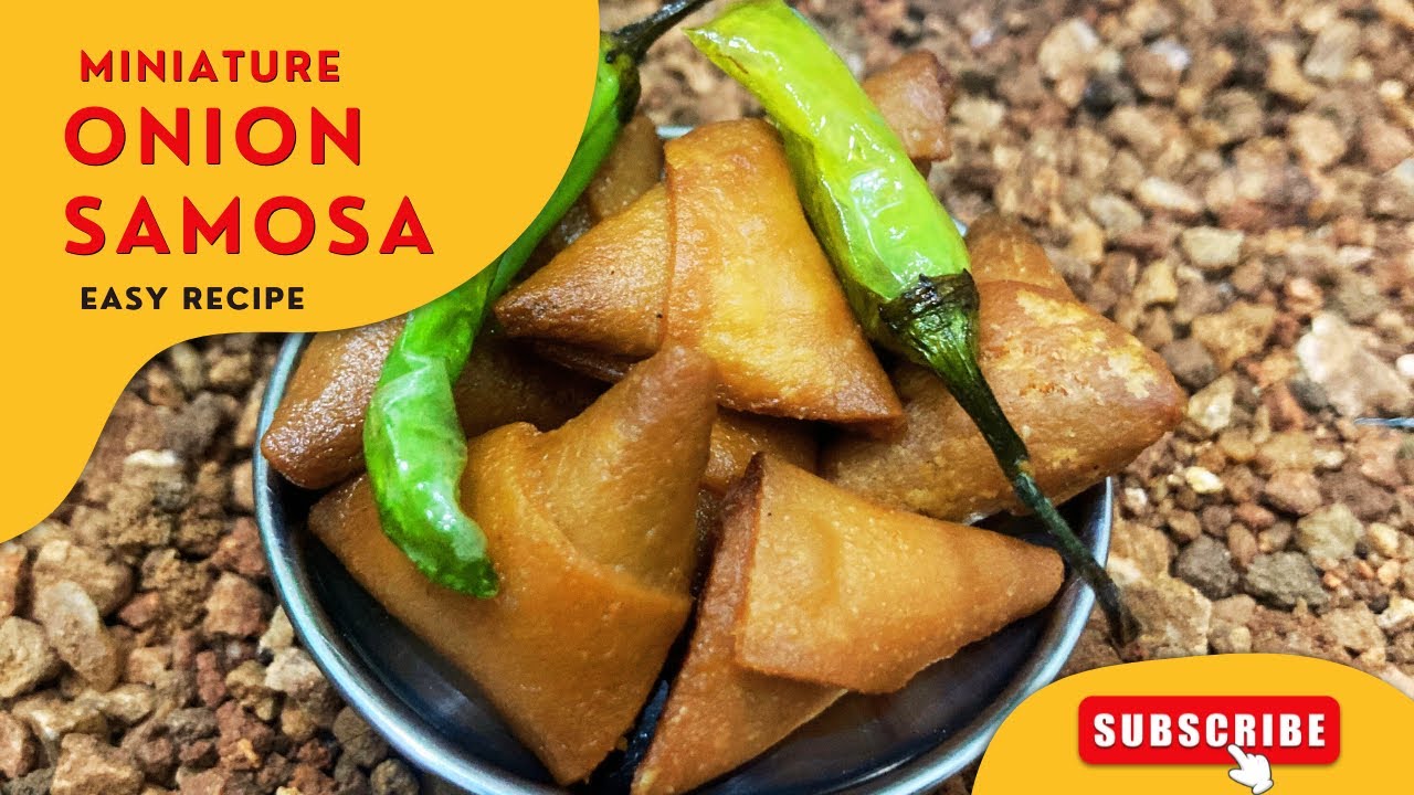 Miniature Onion Samosa Recipe | Crispy Mini Onion Samosa | Tiny Onion ...