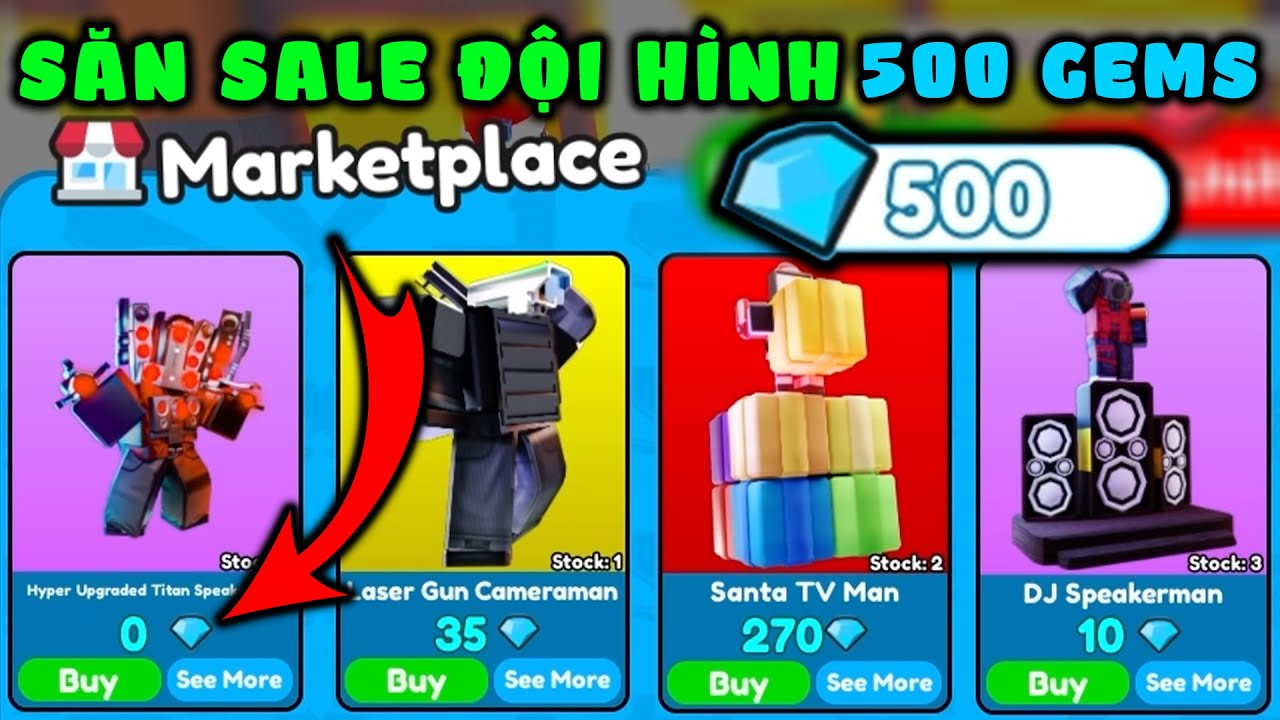 Săn Sale MARKET PLACE Với 500 Gems Có Đội Hình Sở Hữu HYPER UTS Siêu ...