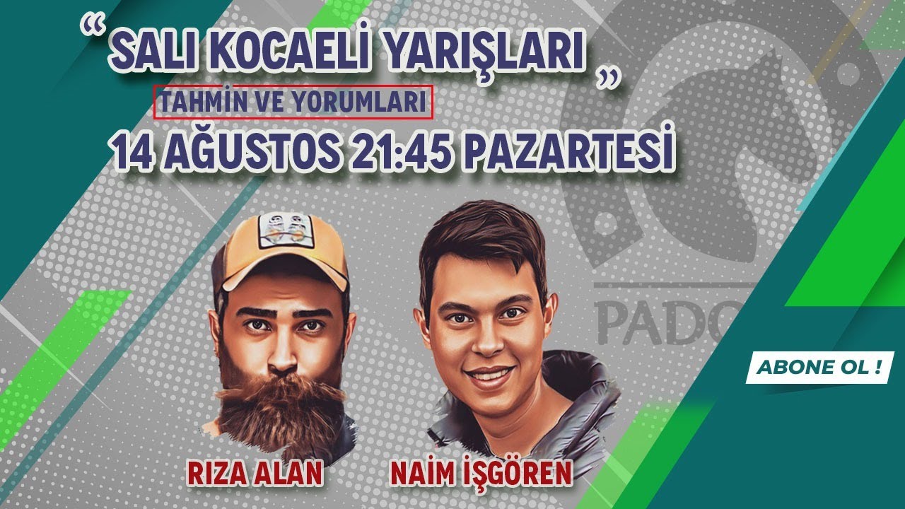 15 Ağustos 2023 Kocaeli At Yarışı Tahminleri // Rıza Alan - Naim ...