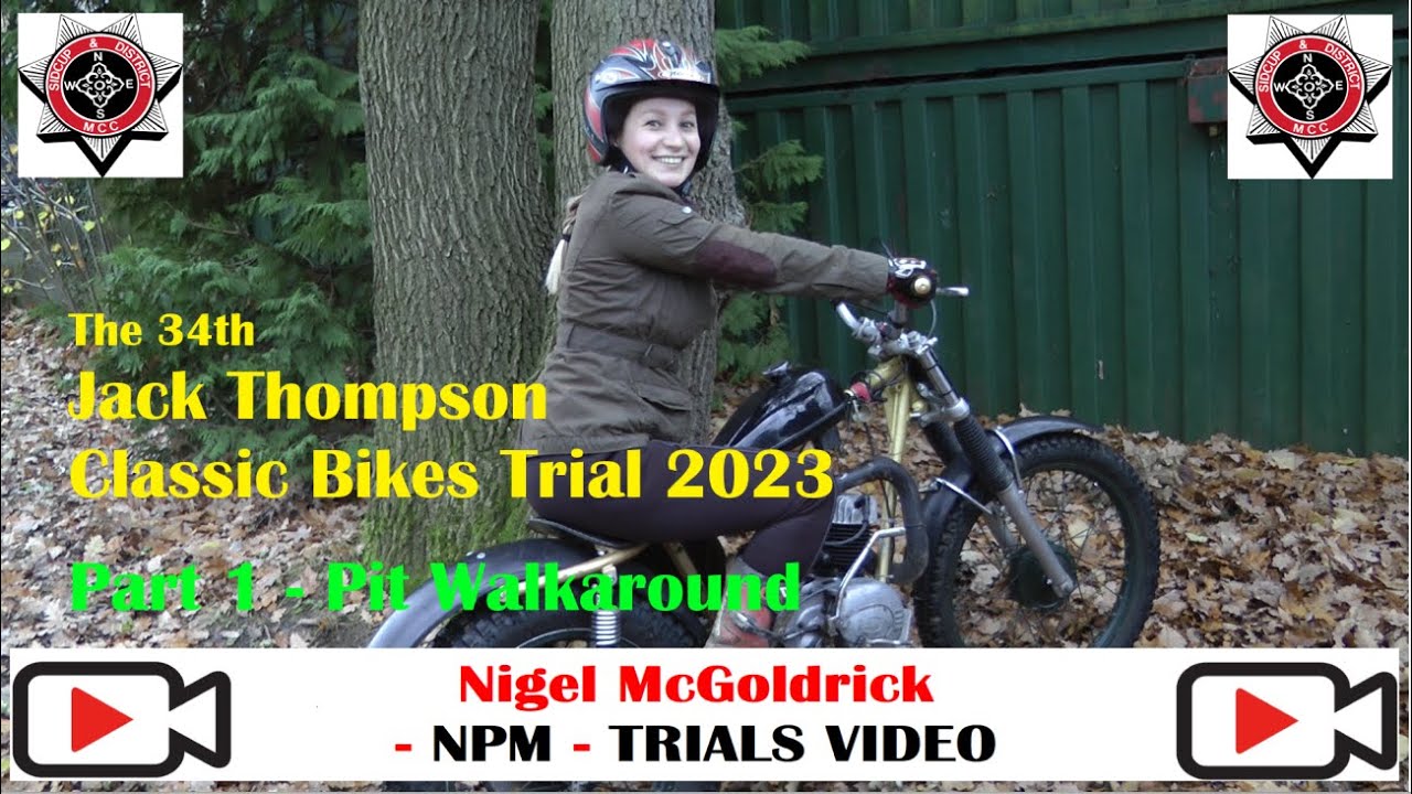 Jack Thompson Classic Bikes Trial 2023 Part 1 Pit Walkaround - YouTube