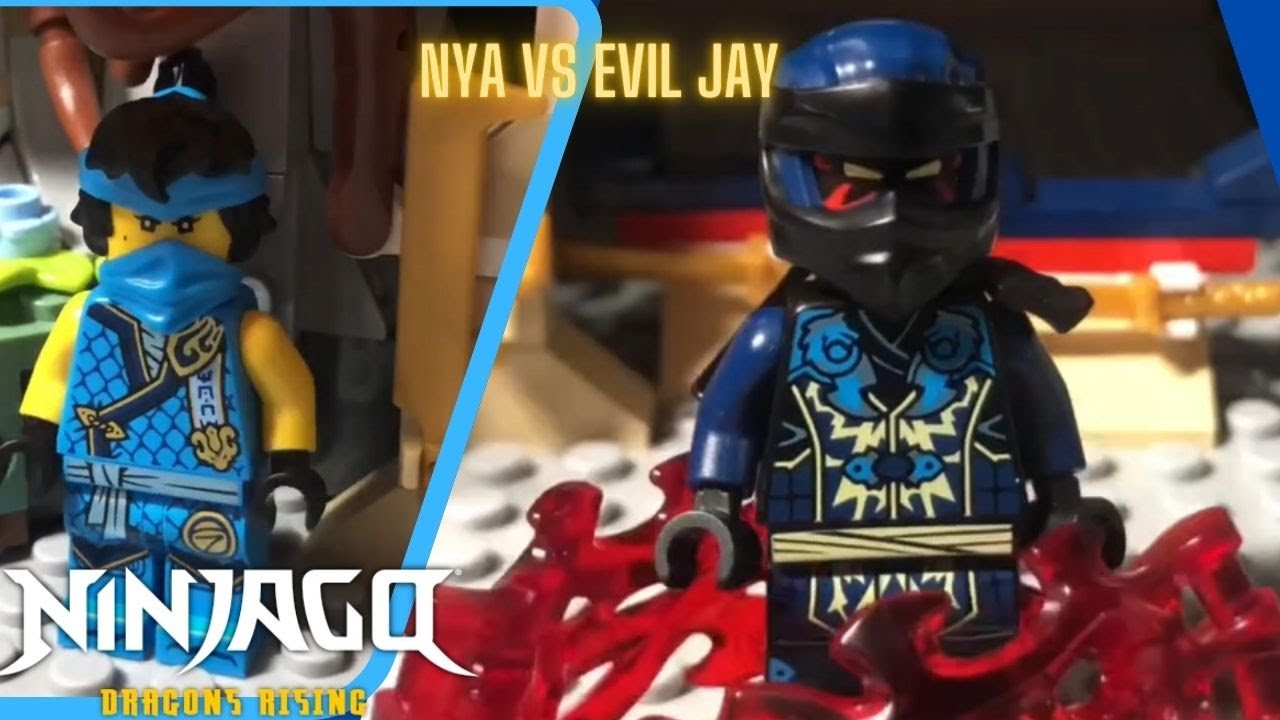 LEGO Ninjago Dragons Rising Season 2 Nya VS Evil Jay 💧⚡️💧⚡️💧⚡️ - YouTube