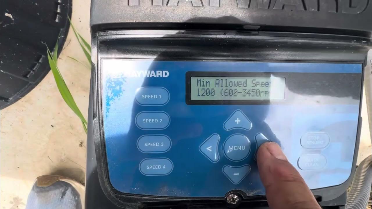 Hayward Variable Speed pump Configuration Menu settings - YouTube