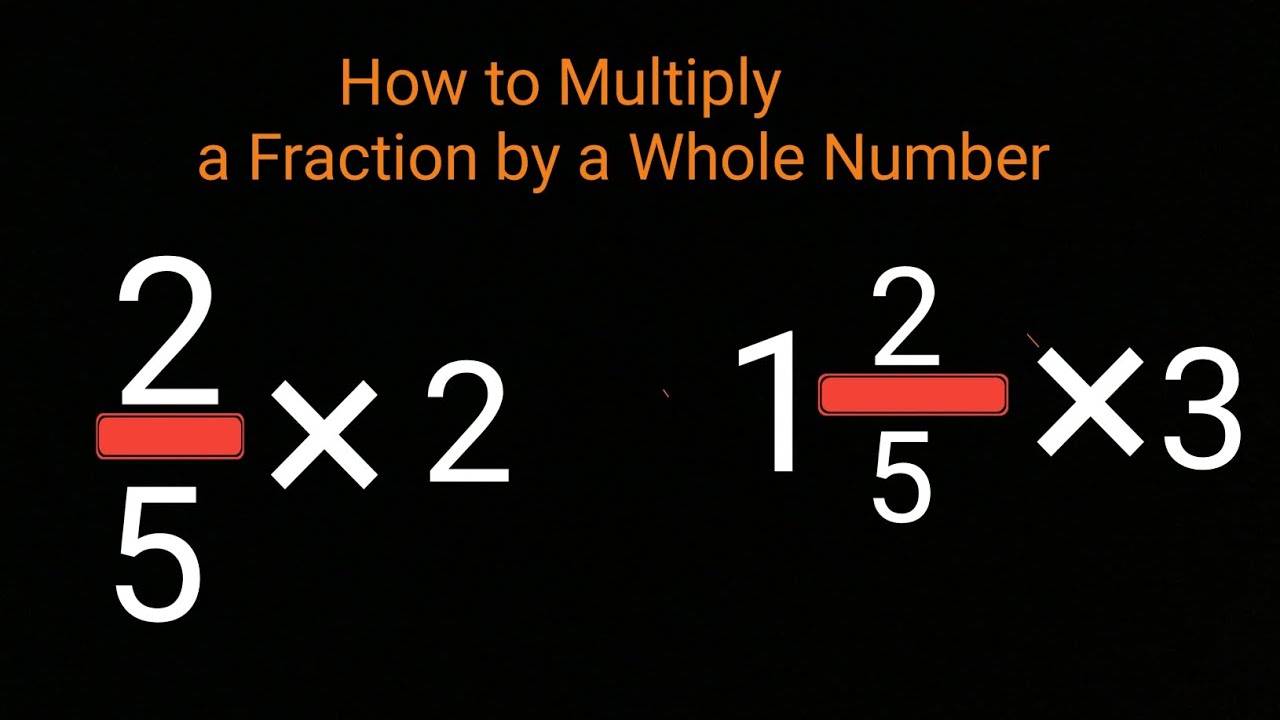 How to multiply a fraction by a whole number - YouTube