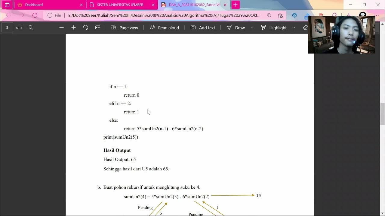 Analisa Efisiensi Algoritma Rekursif - Desain dan Analisis Algoritma ...