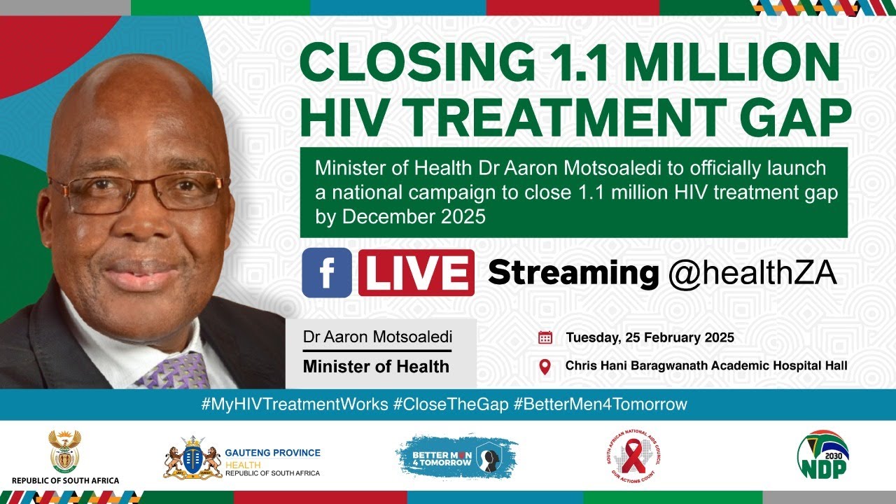 [MINISTER DR AARON MOTSOALEDI] Closing 1.1 million HIV treatment gap ...