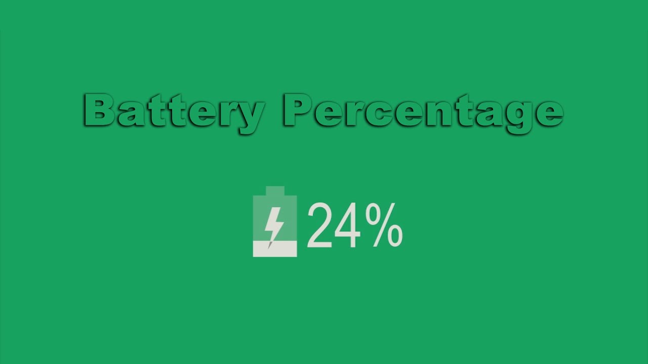 Battery Percentage Green Screen Background (No Copyright) - YouTube