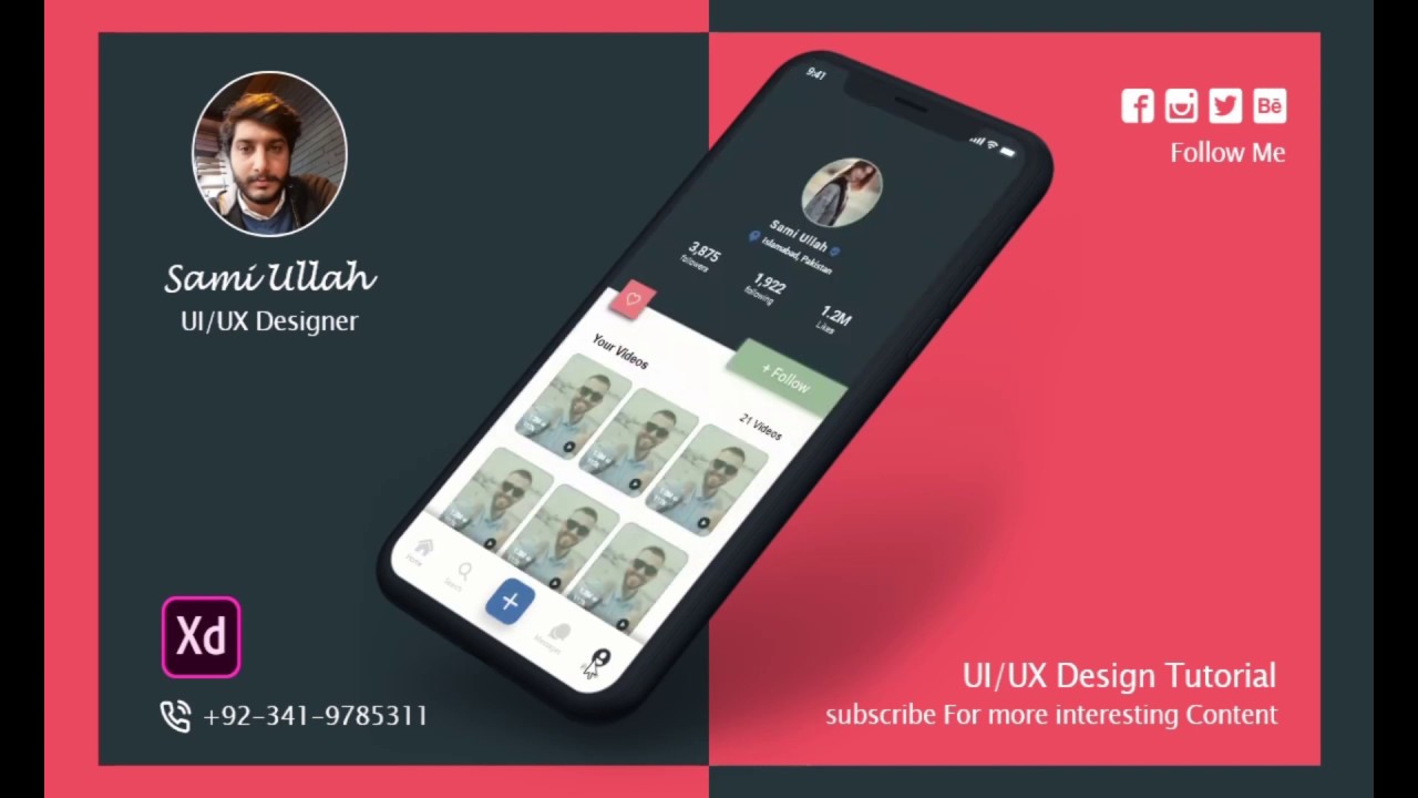 App UI Design - Auto Animate Card View | Learn UI/UX Designing In Adobe ...