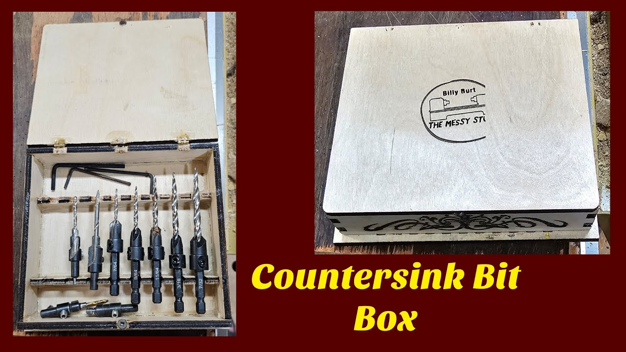 Laser Cut Countersink Bit Box - YouTube