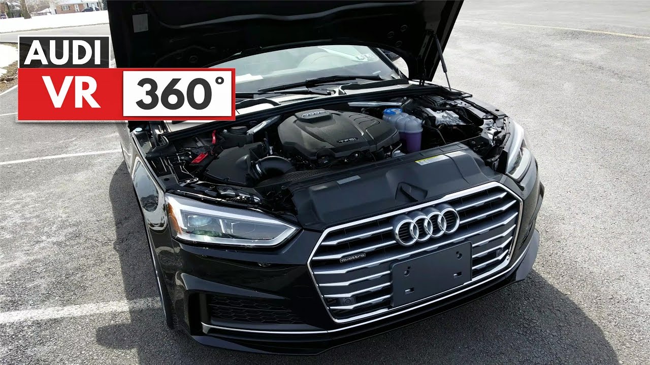 (VR) 2018 Audi A5 Coupe Engine Startup 360° - YouTube