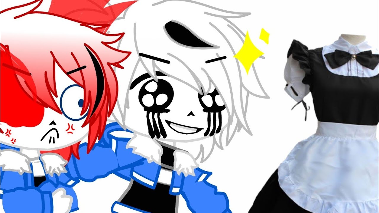 Sans au try maid dress outfit // undertale au XD part 1 - YouTube
