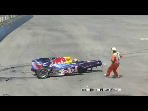 Christian Horner's brilliant comment on Eddy's shirt! Oh and Mark Webber's spectacular crash.