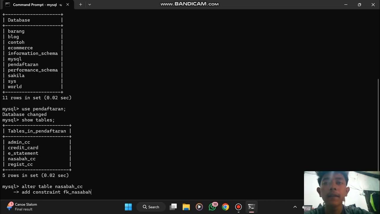 MEMBUAT DATABASE PENDAFTARAN PEMBUATAN CREDIT CARD MENGGUNAKAN MYSQL ( part 3 ) - YouTube