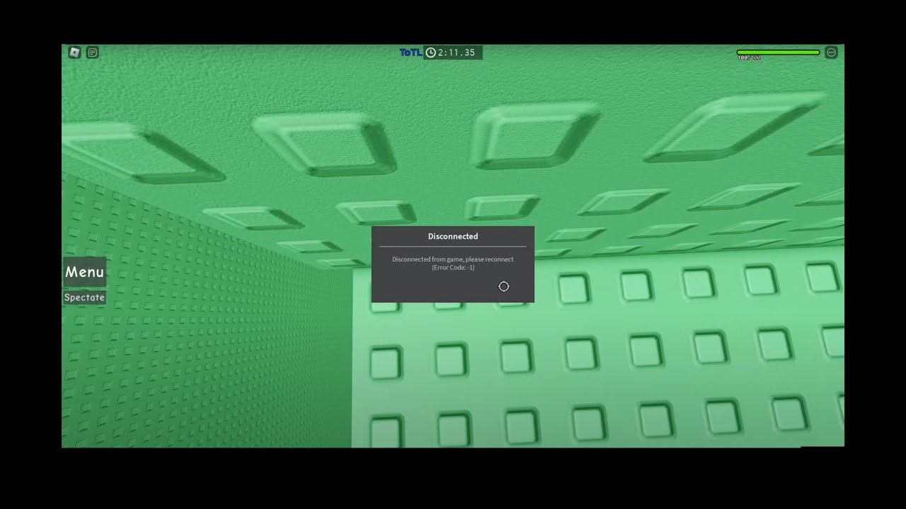 Roblox error code -1? - YouTube
