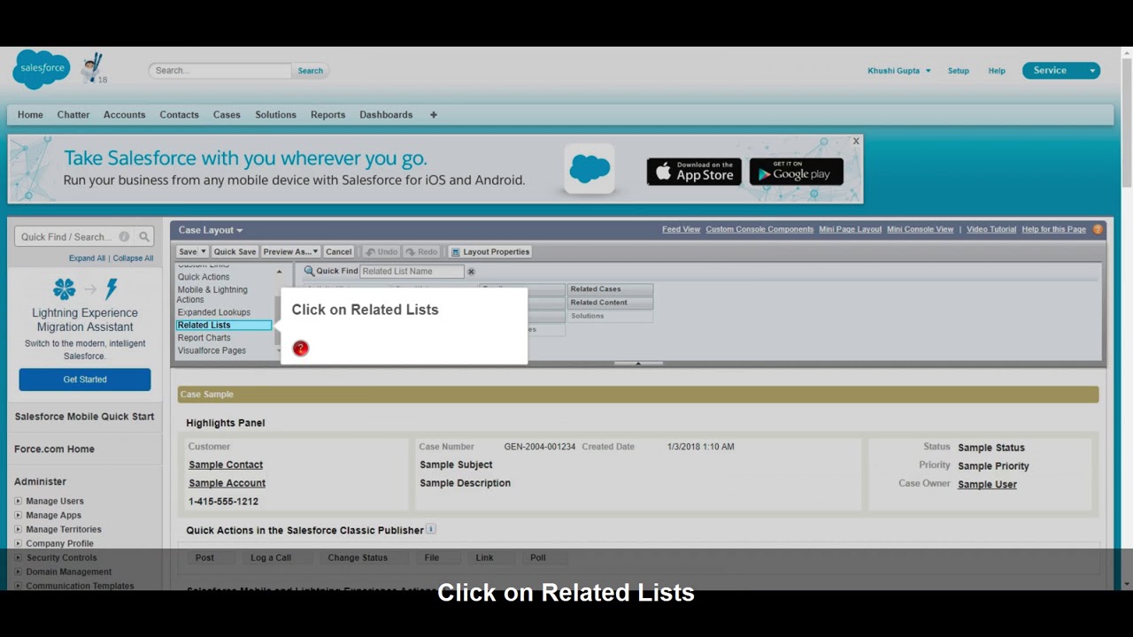 How to Add Case Team related list to Case Page Layouts - YouTube