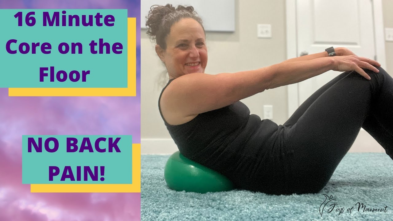 16 min core workout on floor with ball - YouTube