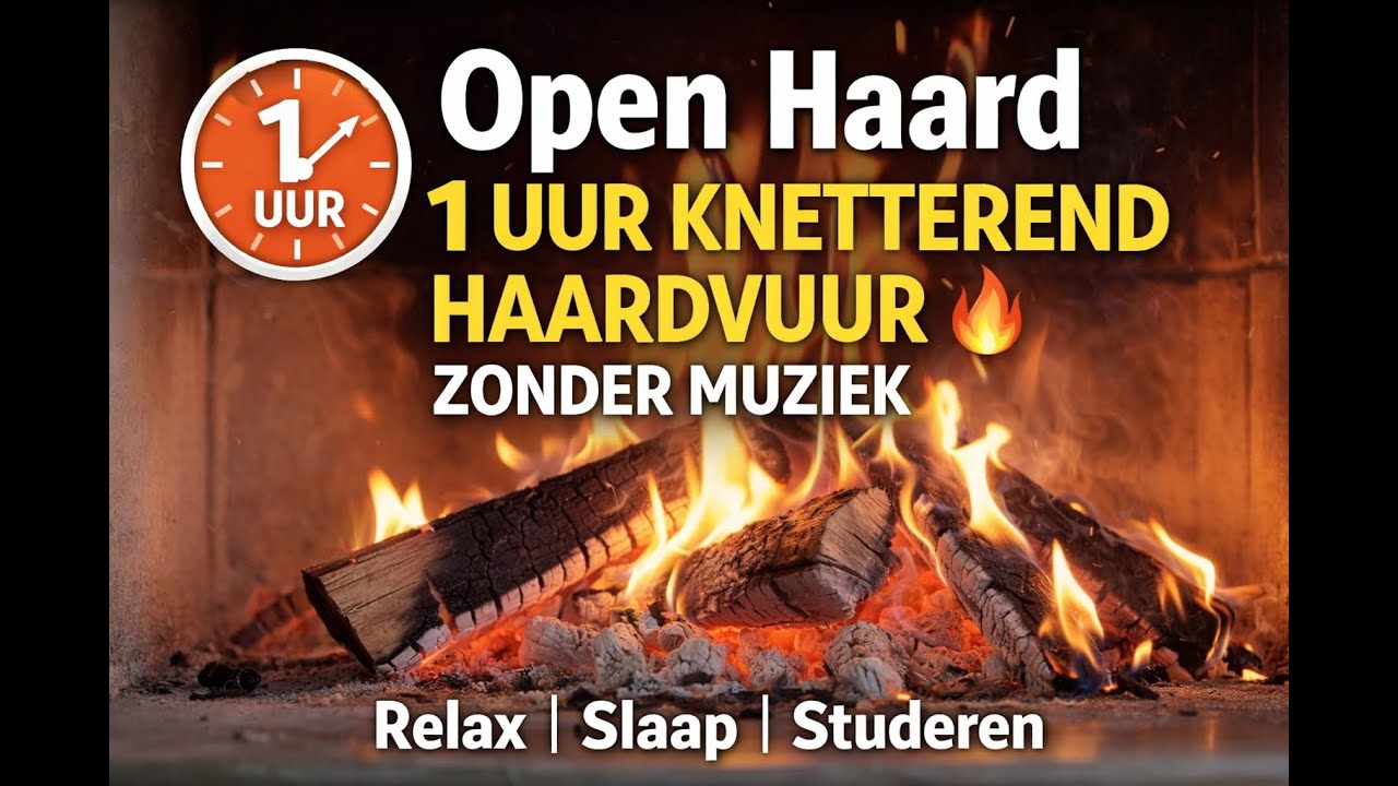Open Haard 4K – 1 uur Knetterend Haardvuur Openhaard (zonder muziek) 🔥 ...