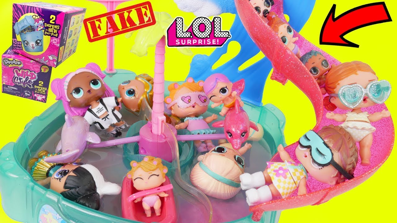 Fake LOL Surprise Dolls Dress Up + Mystery Blind Bag Haul Video! - YouTube