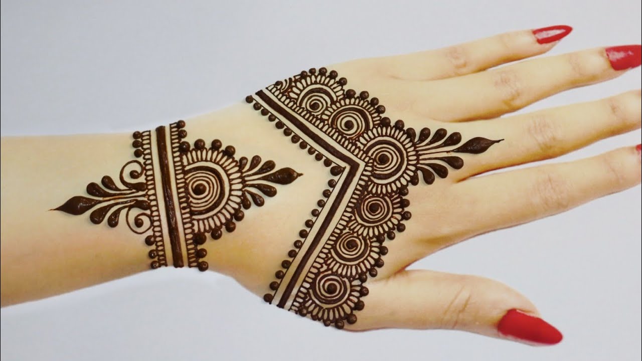 Easy Simple mehndi designs for back hand |Stylish Mehndi design ...