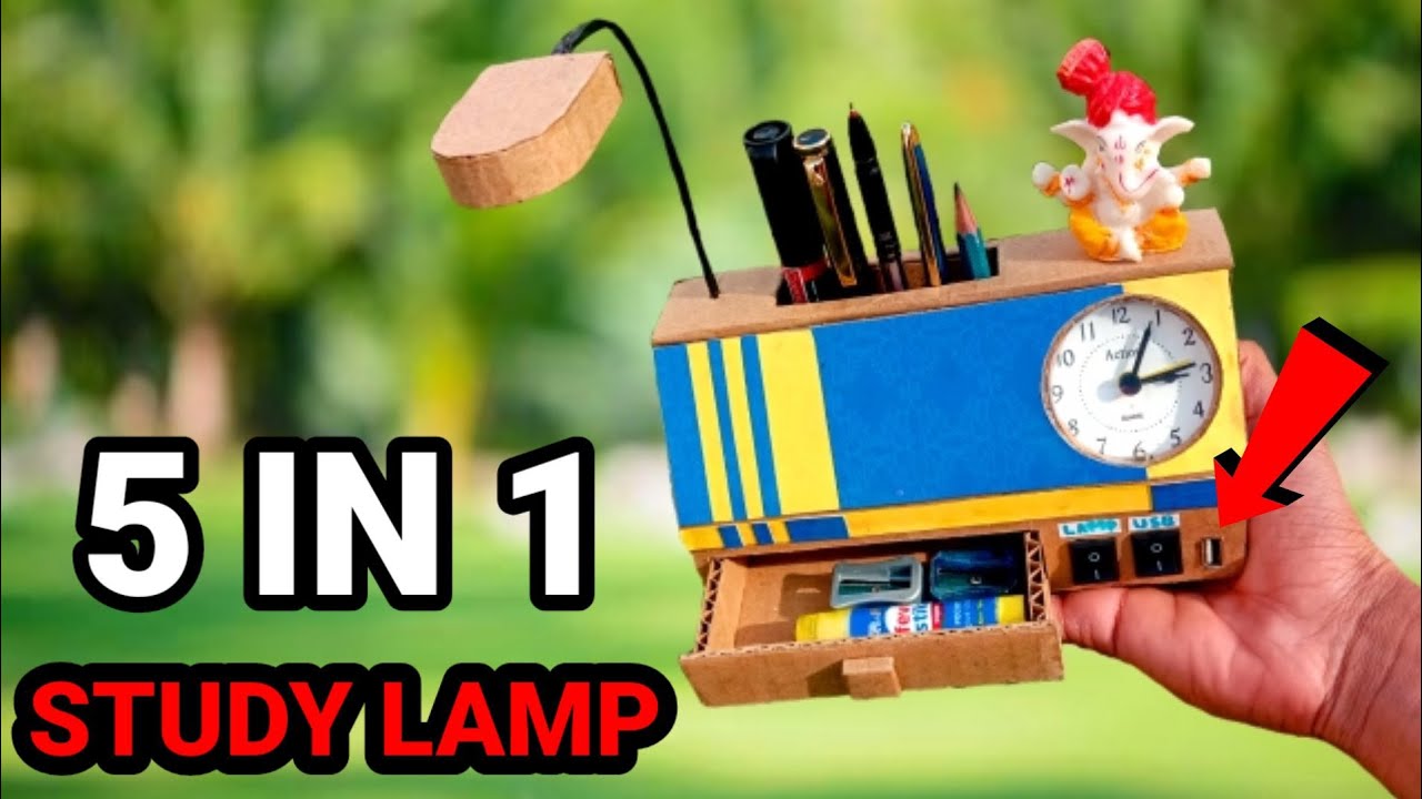 how to make study lamp at home | टेबल लैंप कैसे बनाएं | table lamp ...