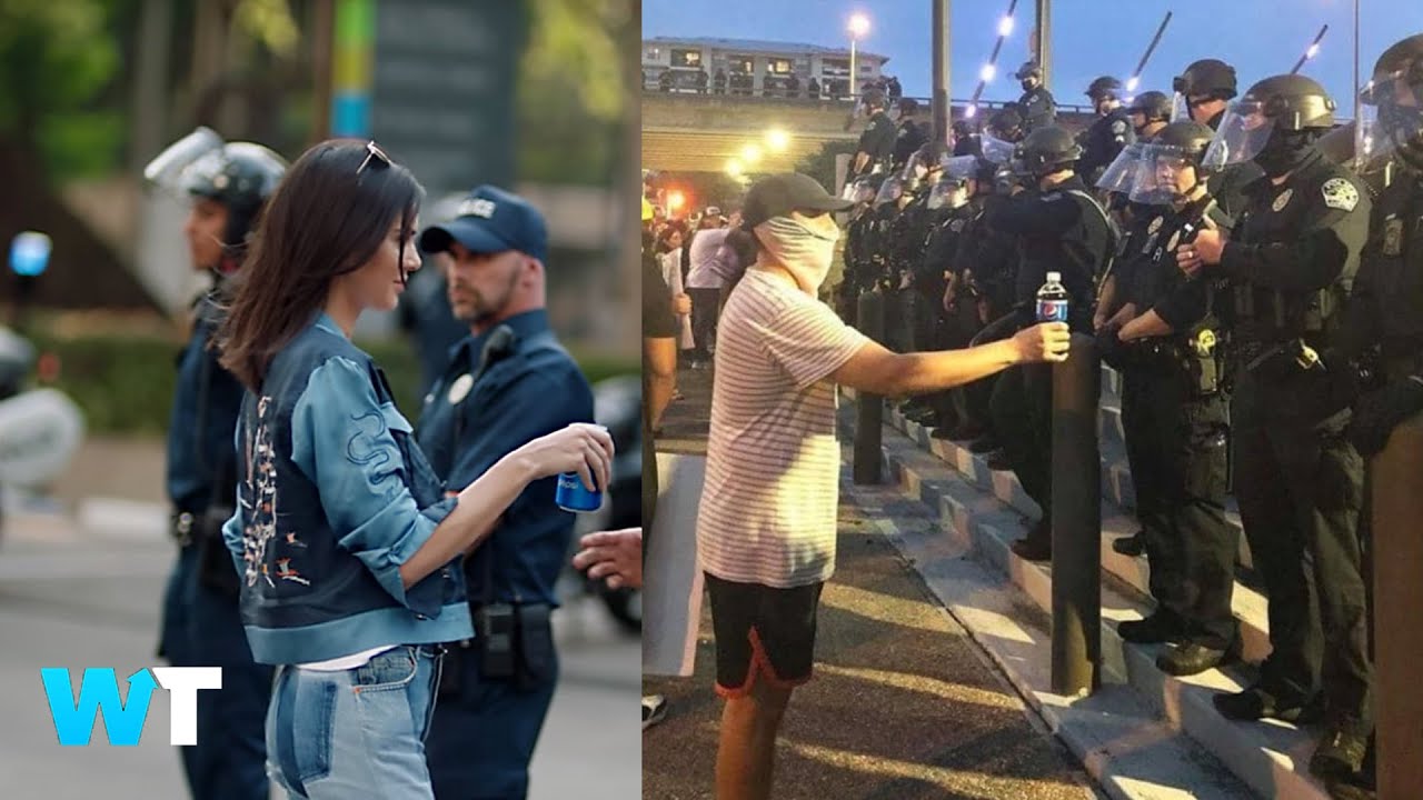 Black Lives Matter Protestors Jokingly Recreate Kendall Jenner Pepsi ...