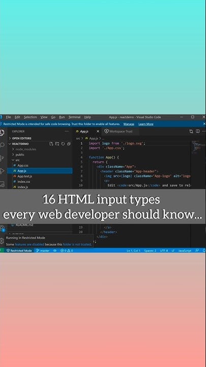 16 HTML input types important for web developers. #shorts #viralshort # ...