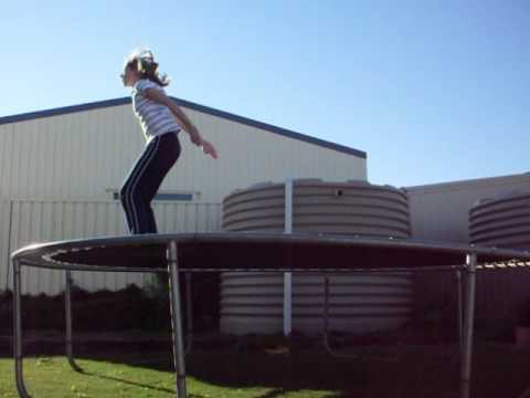 back layout on trampoline - YouTube