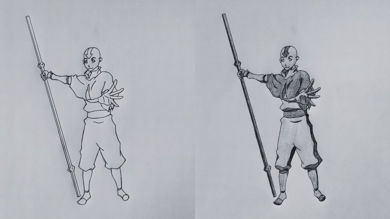 How to Draw Aang from Avatar: The Last Airbender – Step-by-Step ...