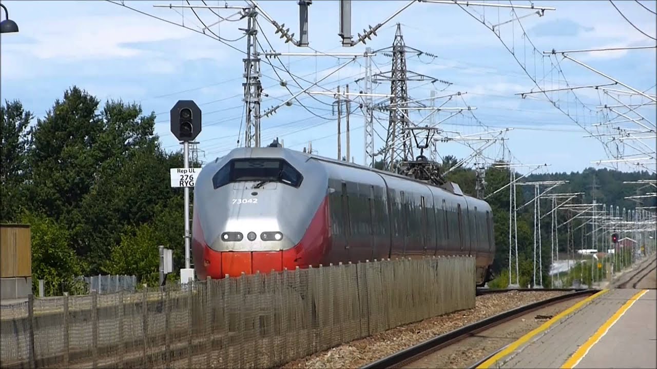 NSB Class 73 73042 Arriving at Rygge Station Norway - YouTube
