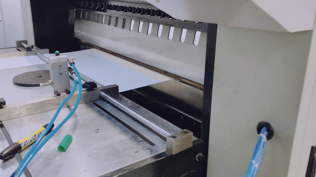 Pleating machine at work. Dnipro. Ukraine. Harmony-Technofilter LLC ...